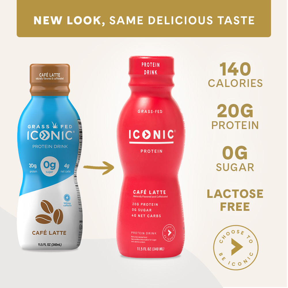 Café Au Lait Iconic Protein - Grass Fed RTD Protein – ICONIC